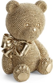 DEKORAČNÍ SOŠKA BEAR 13X17 CM ŠAMPAŇSKÁ