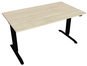 Elektr. nastavitelný stůl 140x80 - HOBIS MOTION  MS 2 1400 Dekor stolové desky: akát, Barva kovové podnože: černá