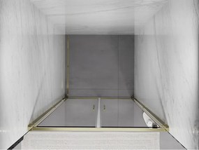 Mexen Exo, dvojité výklopné sprchové dveře, 110 cm, transparentní sklo, zlatá, 814-110-000-50-00