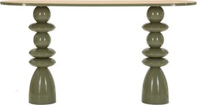 Zelený kovový konzolový stolek 45x150 cm Metal Console – Mauro Ferretti
