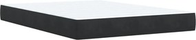 Box spring postel s matrací černá 160x200 cm samet 3290956