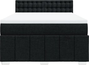 Box spring postel s matrací černá 140 x 190 cm textil 3287079