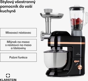 Klarstein Lucia Elegance, kuchyňský robot, mixér, mlýnek, 1800W, bez BPA