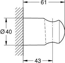 Grohe Vitalio Universal - Držák sprchy matná černá