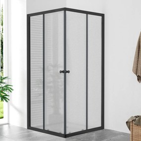 POINT Q BLACK 80x80 Grape Čtvercová sprchová zástěna