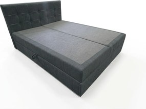 Čalouněná postel boxspring DIRELIS VIBE 140x200 cm tmavě šedá Matrace: Matrace Bonell pružinová