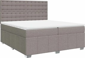 Box spring postel s matrací taupe 200x200 cm textil 3294093
