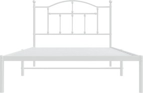 vidaXL Kovový rám postele s čelem 107 x 203 cm [353484] Barva: Bílá