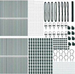 Hexagonální kotvení plotu 100 x 1,5 m Ocel potažená PVC Zelená 3352755