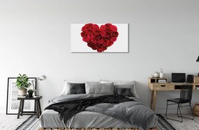 Obrazy na plátně Srdce z růží 125x50 cm