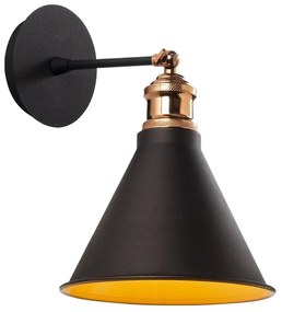 Černé nástěnné svítidlo ø 20 cm Berceste – Opviq lights