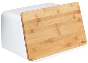 WENKO 54099100 - Chlebník KUBO 35x26,5 cm bílá/hnědá