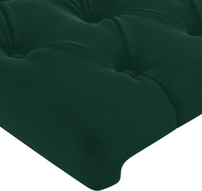 Čelo postele tmavě zelené 90x7x118/128 cm sametové 3116707