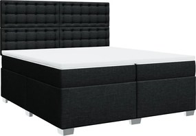 Box spring postel s matrací černá 200x200 cm textil 3292911