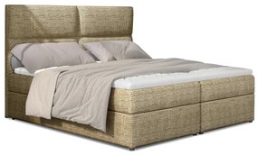 Kontinentální postel 165 cm Alyce (béžová) (s matracemi). 1027449