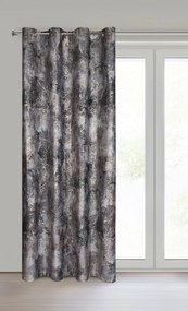 ZATEMŇOVACÍ ZÁVĚS NA KROUŽCÍCH ESTER 140X250 CM VZOROVANÁ