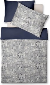 XXXLutz POVLEČENÍ, makosatén, tmavě modrá, šedomodrá, 140/200 cm Fleuresse - Povlečení - 003273008303