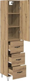 Vysoký bufet Artisanový dub 34,5 x 34 x 90 cm Kompozitní dřevo 3402729