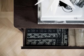 ROWICO Dřevěná komoda MELSTONE 110x45 cm tmavě hnědá