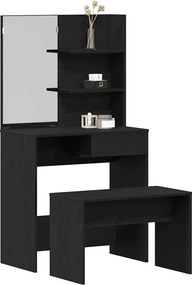Sada toaletního stolu 2 ks Černý dub 74,5 x 40 x 141 cm 3333071