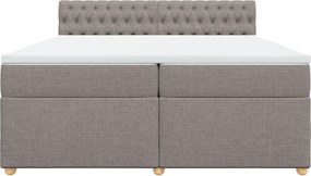 Box spring postel s matrací taupe 200x200 cm textil 3289098