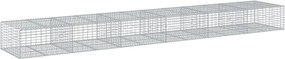 Gabionový koš s víkem 600 x 100 x 50 cm pozinkované železo 3295183