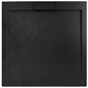Rea Grand Black, sprchová vanička z minerálního kamene 90x90x3, 5 cm, REA-K4595