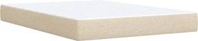 Box spring postel s matrací krémová 140x200 cm textil 3288216