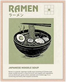 Ručně vyrobený zarámovaný digitální tisk Ramen