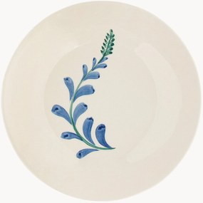 Ručně malovaný keramický snídaňový talíř Indigo Flora