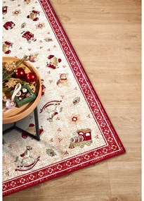 Červený běhoun s vánočním motivem s příměsí bavlny 80x200 cm Toy's Delight Red Christmas – Villeroy&amp;Boch