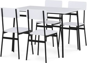 Autronic Jídelní set s 4 židlemi AUT-O2155 Odstín: Bílá
