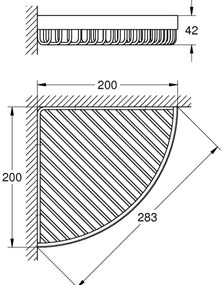 GROHE 40809000 - Drátěný mýdelník SELECTION CUBE 20 × 20 cm lesklý chrom