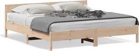 vidaXL Rám postele s čelem 180 x 200 cm masivní borovice [3216212] Barva: Přírodní