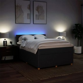 Box spring postel s matrací černá 140 x 190 cm textil 3289753