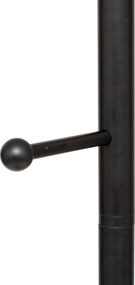 Věšák na kabáty BLACKMARBLE s 6 kovovými háčky, 173 cm