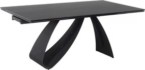 Jídelní rozkládací stůl Diuna 160/240 cm keramika černý mramor/černý