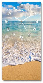 Wallmuralia Nástěnné hodiny tiché Tropická pláž 30x60 cm