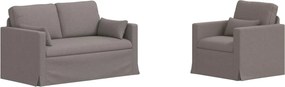 Set pohovek 2 ks Taupe textil 3407497