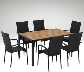 Vikio Zahradní ratanový set 140x80 pro 6 osob DT276-P2 přírodní