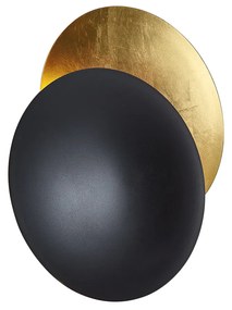 Moderní nástěnné svítidlo černé se zlatou 34,5 cm 2-světla - Sunrise
