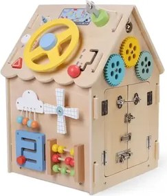 2Kids Toys Activity board Domeček přírodní / od 3 let