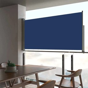 vidaXL Zatahovací boční markýza / zástěna na terasu 80 x 300 cm [48361] Barva: Modrá