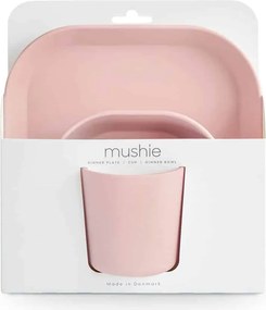 Mushie Hranatá jídelní sada Mushie – Blush