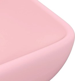 Luxusní umyvadlo obdélníkové matné růžové 71 x 38 cm keramické 146955