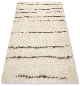 koberec FLUFFY 2371 shaggy pruhy krém / béžový velikost 160x220 cm | krásné koberce cz