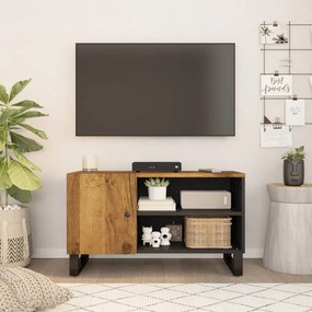 TV stolek 80 x 33 x 46 cm masivní mangovník a kompozitní dřevo - Default Title