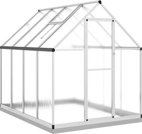 Skleník s podkladovým rámem stříbrný 224 x 169 x 202 cm hliník 3266323