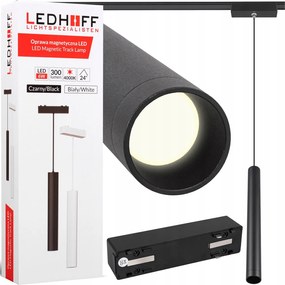 Závěsné magnetické svítidlo Tuba Led lampa na kolejnici 6W Černá 4000K