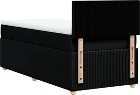 Box spring postel s matrací černá 90x190 cm textil 3287306
